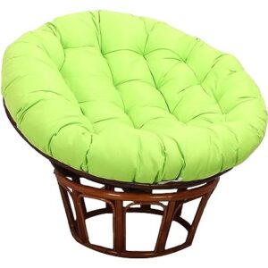 SNIME Cushion Round Saucer Chair Cushion, Outdoor Waterproof Egg Chair Cushion, Hanging Rattan Swivel Chair Cushion (Color : Light Green, Size : 120x120cm)