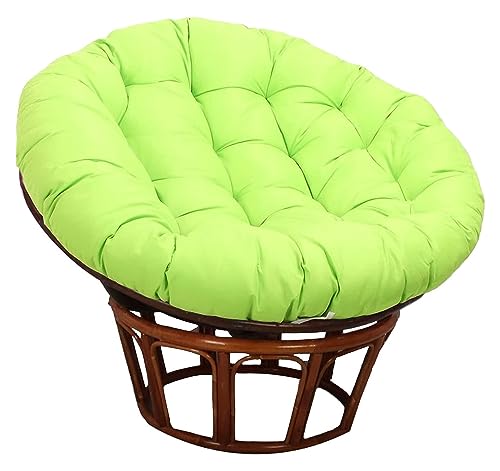 SNIME Cushion Round Saucer Chair Cushion, Outdoor Waterproof Egg Chair Cushion, Hanging Rattan Swivel Chair Cushion (Color : Light Green, Size : 120x120cm)