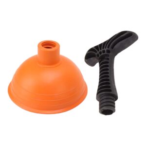 sunfecili mini plunger sink plunger,powerful plunger unclogging tool,slip proof handle efficient small drain plunger for kitchen sink, shower, bathroom drains, bath(orange)