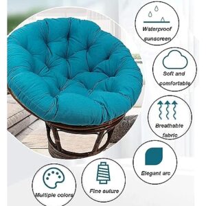 SNIME Cushion Round Saucer Chair Cushion, Outdoor Waterproof Egg Chair Cushion, Hanging Rattan Swivel Chair Cushion (Color : Light Green, Size : 120x120cm)