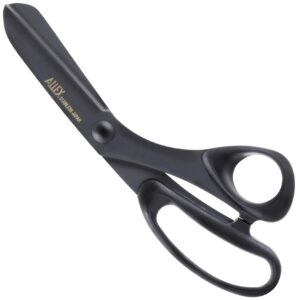 allex cardboard scissors heavy duty [non-stick] 8" large craft scissors, japanese stainless steel blade, black, made in japan