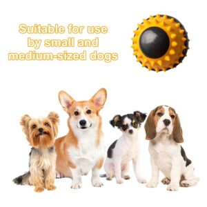 Dog Chewing Ball, Interactive Dog Teething Toy Bite Resistant Dog Toy Ball with LED Flash Light for Small Medium Dogs (Diameter 2.8")