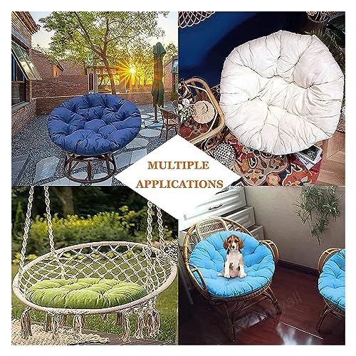 SNIME Cushion Round Saucer Chair Cushion, Outdoor Waterproof Egg Chair Cushion, Hanging Rattan Swivel Chair Cushion (Color : Light Green, Size : 120x120cm)