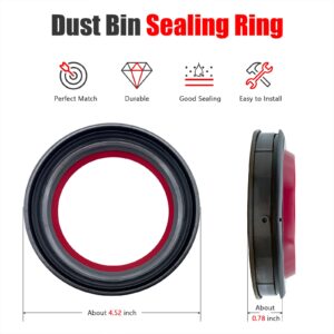 Cygclovia 2pcs V10 Dust Bin Top Fixed Sealing Ring Compatible with Dyson V10 SV12 Vacuum Dirt Cup Replacement Parts, Replacement for Dyson V12 Canister/Dustbin Seal Accessories