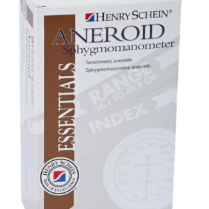 Henry Schein Essentials Economy Aneroid Sphygmomanometer- Adult, Size 11, Navy, Latex, Reusable- Comes with Leatherette Carry Case