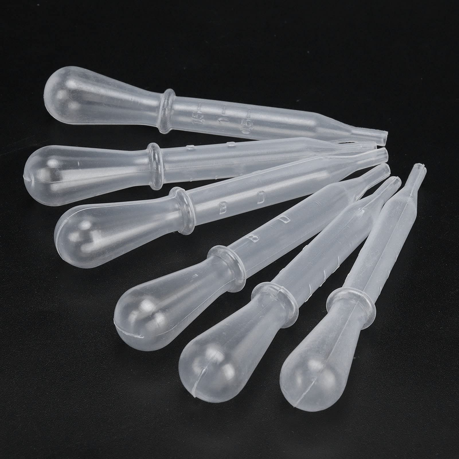 PerGar 100Pcs Disposable Pipettes Dropper, Plastic Pipettes, 1.5ml Plastic Pipettes Droppers, Clear Graduated Eye Dropper, Mini Transfer Pipettes Droppers for Home Use, Science Class, Experiments