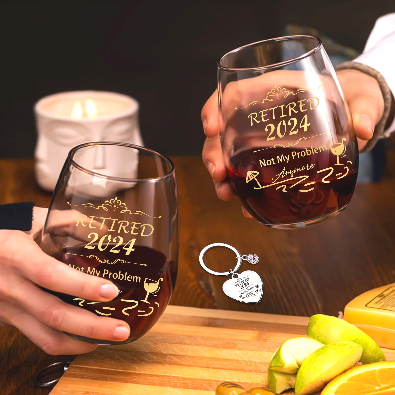 Best Retirement Gifts for Woman Men 2024 Thank You Leaving Gifts Retired Farewell Gifts for Coworkers Colleagues Stemless Wine Glass Cool Retirement Good Luck Gifts Happy Retirement Party Decorations