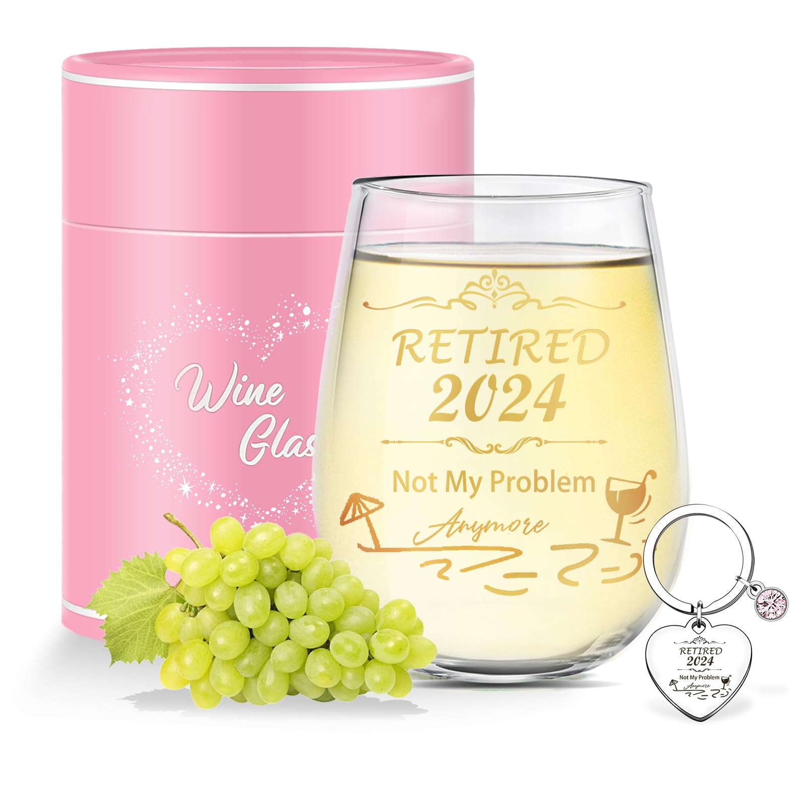 Best Retirement Gifts for Woman Men 2024 Thank You Leaving Gifts Retired Farewell Gifts for Coworkers Colleagues Stemless Wine Glass Cool Retirement Good Luck Gifts Happy Retirement Party Decorations