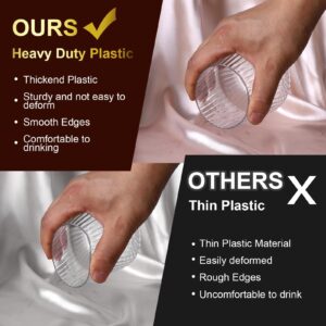 Lueumxc 40 Pack Plastic Ribbed Wine Glasses, 14Oz Origami Disposable Wine Glasses Unbreakable Clear Plastic Cocktail Glasses Recyclable Shatterproof Reusable Plastic Wine Cups (14oz 40pack)