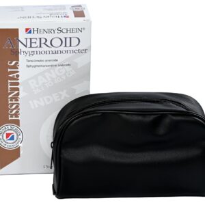 Henry Schein Essentials Economy Aneroid Sphygmomanometer- Adult, Size 11, Navy, Latex, Reusable- Comes with Leatherette Carry Case