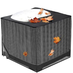 air conditioner covers for outside, breathable full mesh with waterproof top air conditioner cover for all seasons, ac unit cover protect from cotttonwood fluff, leaves, debris, 32"w x 32"d x 36"h