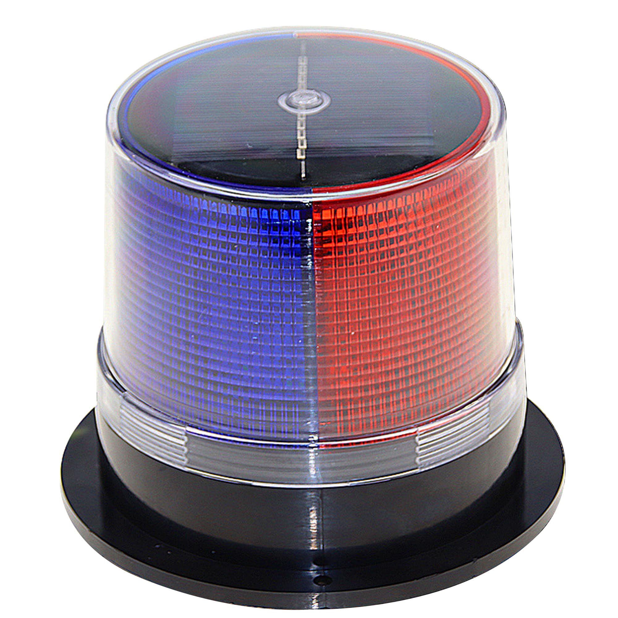 Solar Strobe Warning Light, Waterproof Cover Safety Flashing Light, with Strong Magnetic Base Ceiling Strobe Light, for Construction, Traffic, Factory, Crane Tower, Boat Navigation (Red+Blue)