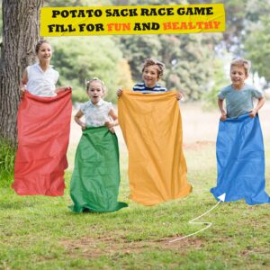 succulentlovers Potato Sack Race Bags - 25 PCS Outdoor Games Sack Race Bags, 3-Legged Race Bands, Egg Spoon Relay Race, Plastic Medals, Carnival Outdoor Lawn Party Games for Adults & Family