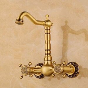 tecki kitchen taps faucet bathtub shower faucet w/brass spray wall mount hot and cold water mixer tap bathroom faucets dual handle 360 ​​swivel