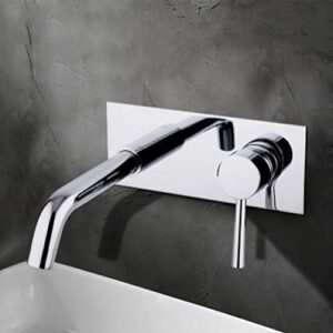 tecki kitchen taps bathroom wall mounted basin faucet square chrome brass mixer sink tap single handle bathtub faucets