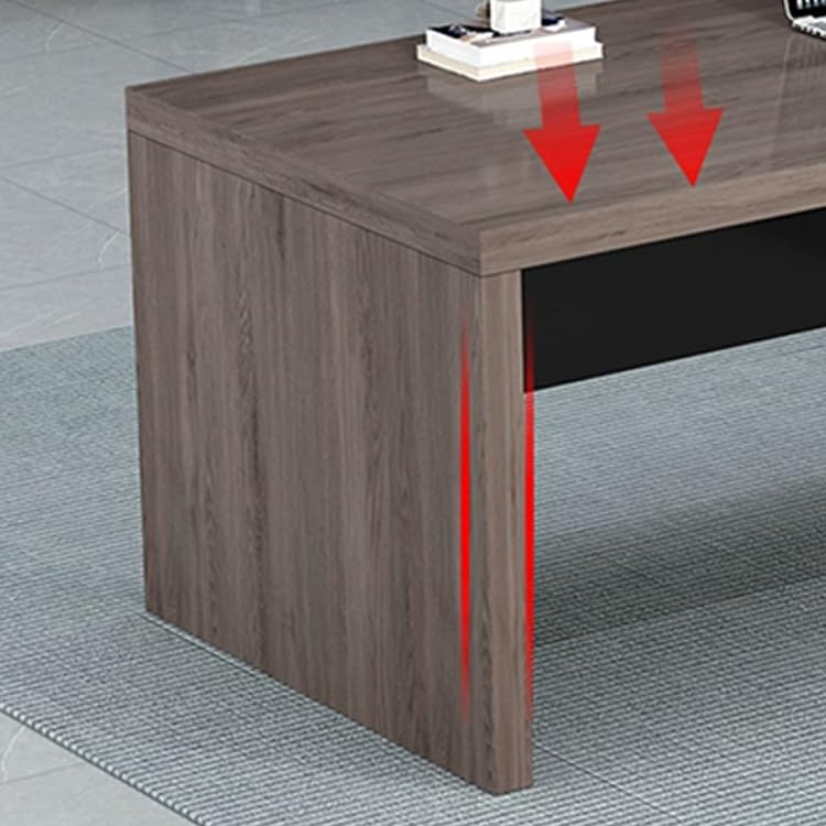 XINDAR Wood Office Desk, Office Executive Desk in L-Shaped with Cabinet and Pedestal Base (Oak-Right Hand Return, 79" L x 47" W x 30" H)