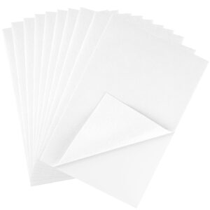 chrorine 10 pcs white felt fabric sheets self adhesive felt sheets 8 x 12 inches felt paper for art and craft supplies