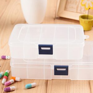 2 PACK Transparent Plastic Bead Organizers (5 Grids),Craft Organizers and Storage Beads Organizer, Art DIY, Crafts Jewelry Storage, Fishing Tackles, Size 5.51 x 3.54 x 1.38 in