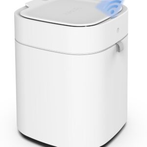 IntreLife Automatic Trash Can, 3.5 Gallon Self-Sealing and Self-Changing Smart Trash Can, Rechargeable Touchless Motion Sensor Trash Bin with Lid for Bathroom Kitchen Office Bedroom(White)