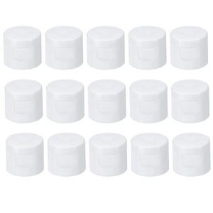 patikil 20/410 replacement flip caps, 15pcs inner dia 0.8" plastic reusable non-spill bottle lid for paint dispensing squeeze shampoo drinking bottles, white