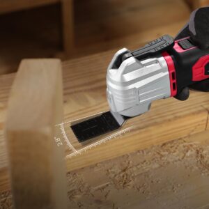 AVID POWER Cordless Oscillating Tool 20V Battery Powered Oscillating Multitool with 2.8° Oscillation Angle, Variable Speed Oscillating Saw w/ 31Pcs Accessories for Scraping/Cutting & Sanding - Red