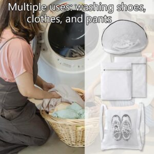 4 Set Shoe Dryer Wash Bags, Sneaker Dryer Bags Laundry Shoe Bags for Washer and Inside Dryer Door, Shoe Dryer Bag with Straps, Sneaker Laundry Net Bag for Shoes