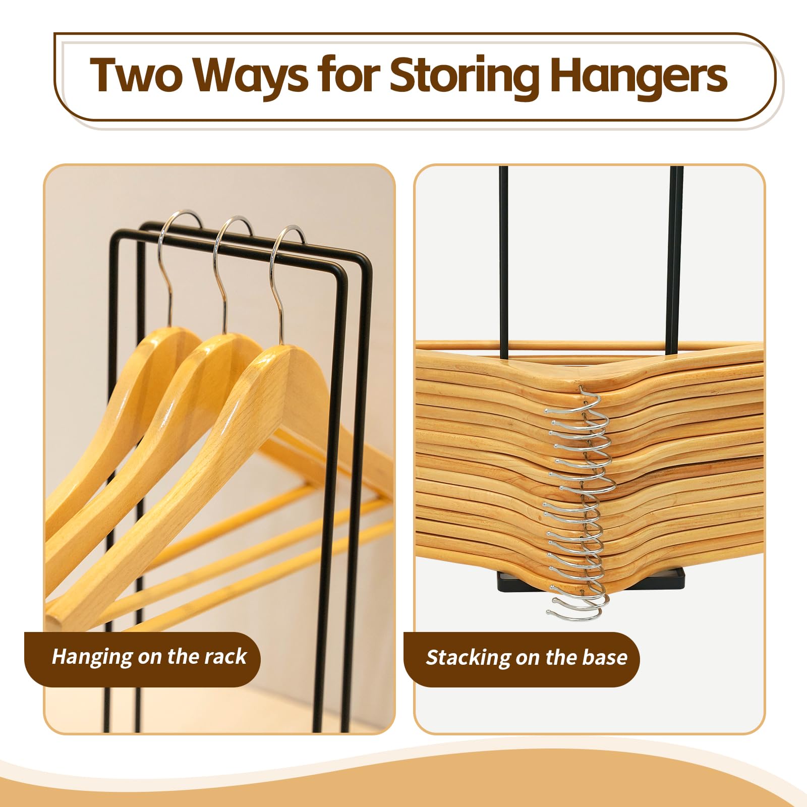 Hanger Organizer Stacker, Hanger Storage Organizer for Closet Laundry Room, Carbon Steel Black Clothes Hanger Storage Rack for Adult or Child