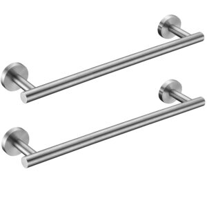 nolimas brushed nickel bath towel bar single bars towel rack rod classic wall mounted stainless steel bathroom toilet kitchen towel bar towel shelf single layer,16inch-2 pack