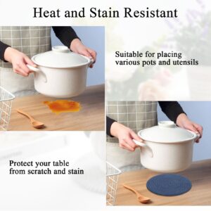 SHACOS Trivets for Hot Dishes, 6 Pieces 8 Inches Cotton Trivets Mats for Kitchen, Hot Pads for Countertops and Table, Heat-Resistant Pot Holders for Hot Pots and Pans, 6pcs