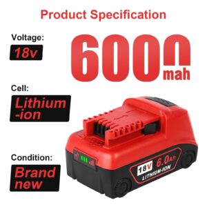 QuasuHaven Upgraded 4Pack 6.0Ah Replacement for Milwaukee M18 Battery Compatible with Milwaukee Battery Cordless Power Tools 48-11-1852 48-11-1850 48-11-1840 48-11-1890 48-11-1828