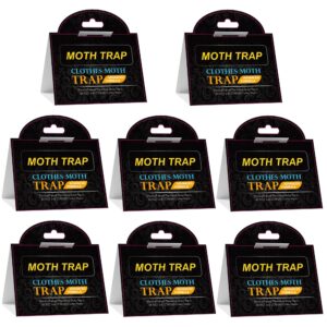 pantry moth glue traps (8 packs) pantry moth killer for house pantry | non-toxic and odorless for food and cupboard moth | super strong glue for moth catcher | black