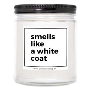 younique designs future doctor gifts candle 9 oz - white coat ceremony gifts, medical student gifts, med student gift & medical school graduation gifts for medical students (mahogany teakwood)