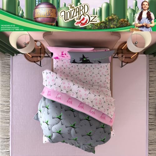 Franco Collectibles The Wizard of OZ Bedding 7 Piece Super Soft Reversible Comforter and Sheet Set with Sham, Queen, (Officially Licensed Product)