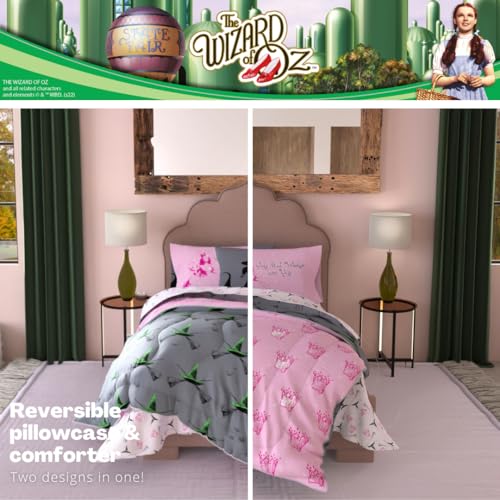 Franco Collectibles The Wizard of OZ Bedding 7 Piece Super Soft Reversible Comforter and Sheet Set with Sham, Queen, (Officially Licensed Product)