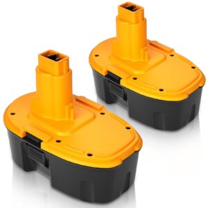 2pack 4500mah replacement for dewalt 18v battery nimh compatible with dewalt 18 volt xpr battery dc9098 dc9096 dc9099 dc970 dw9095 dw9096 dw9098 dw9099 de9039 de9095 de9096 cordless tools (orange)