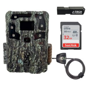 generic browning strike force pro x 1080 trail game camera bundle includes 32gb memory card and j-tech card reader and and python cable lock (24mp) | btc5px1080, camo