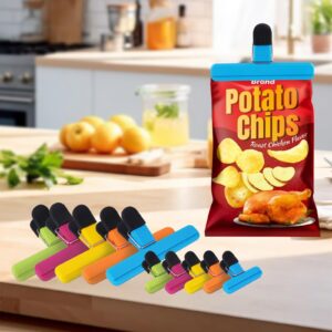 10 Pack Chip Clips Bag Clips Food Clips, Snack Clips Bag Clips for Chips and Other Food Bags, Kitchen Clips for Food Storage(5 x L, 5 x S)