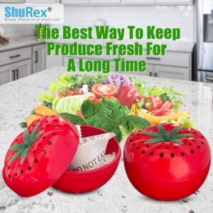 ShuRex Produce Freshness Preserver Saver Kit- Keep Fruits and Vegetables Fresh Longer, Ethylene Gas and Odor Absorber in Refrigerator (2 Pack)