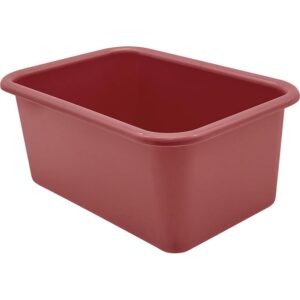 teacher created resources deep rose small plastic storage bin