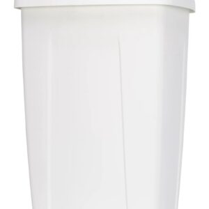 AYOYZ 13 Gallon Trash Can, Plastic Swing Top Kitchen Trash Can, White