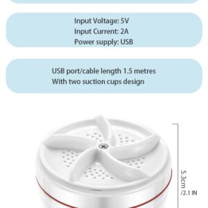 AMZTEMU Portable Mini Turbo Washer, Portable washer machine, Mini washing machine portable washer for Underwear, Baby Clothes, or Small Items, for Apartments, Camping, Travel