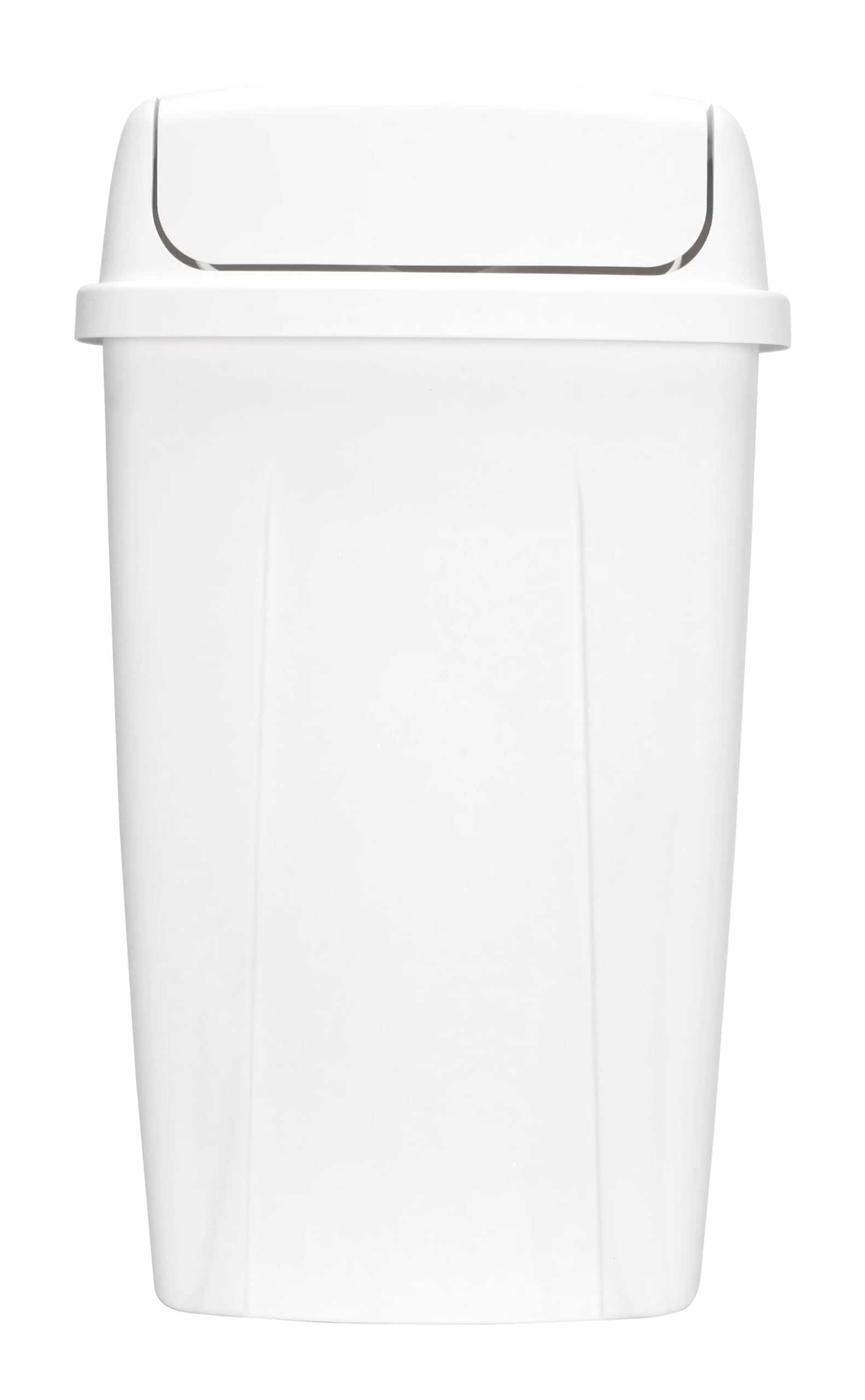 AYOYZ 13 Gallon Trash Can, Plastic Swing Top Kitchen Trash Can, White