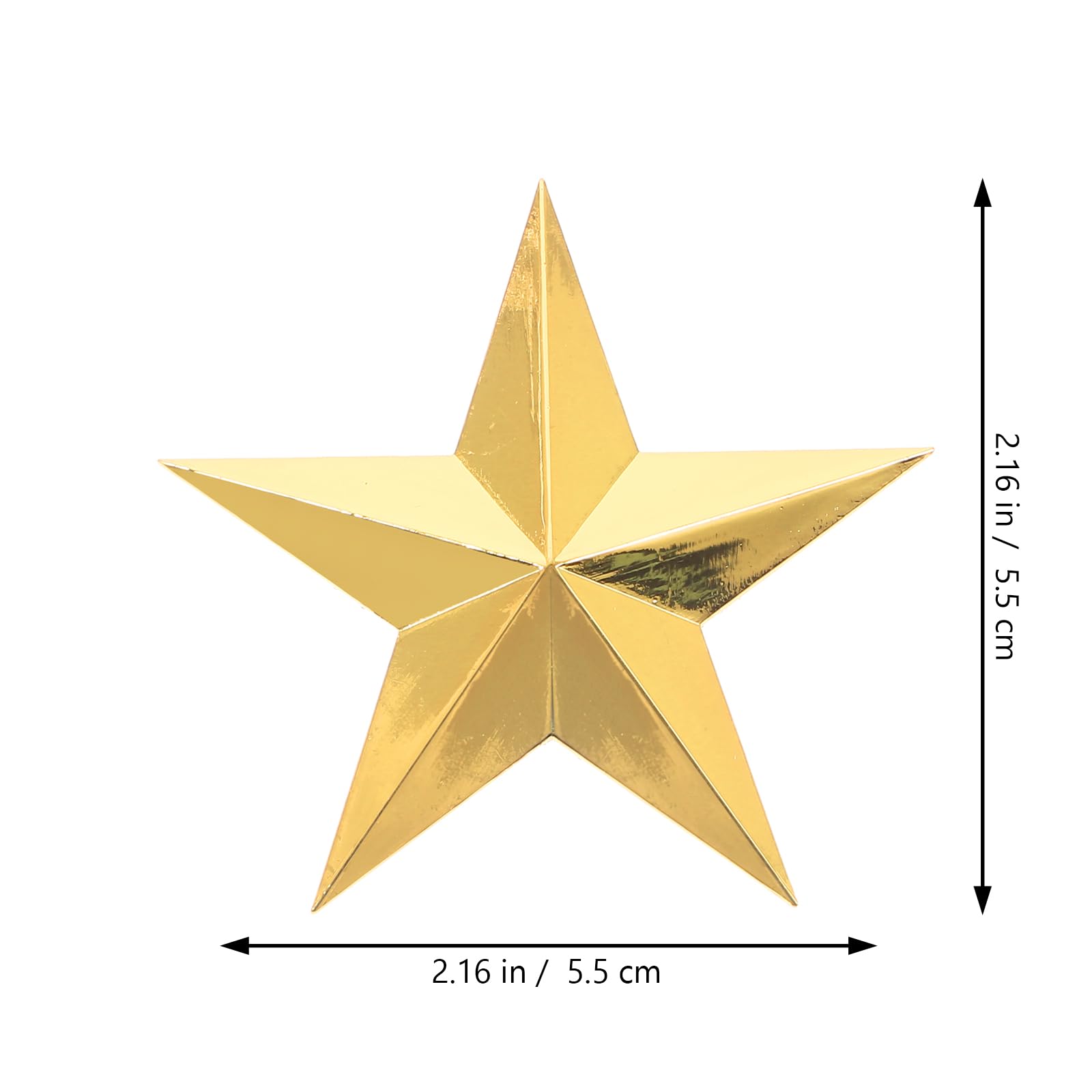 LOGOFUN Medal Star Star Metal Ornament Zinc Alloy Star Figurine Medal DIY Making Star Craft for DIY Craft Decorations - Gold (5cm)