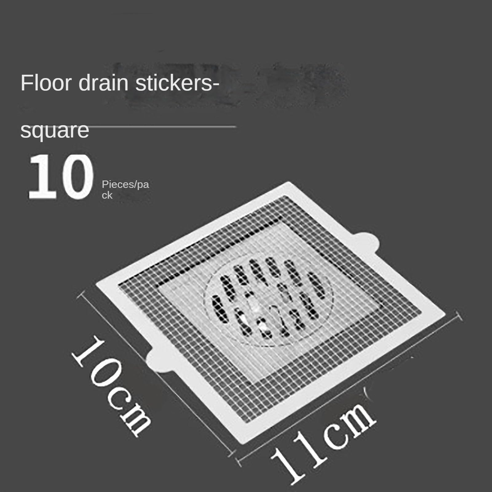 Drain Mesh Cover, Mesh Drain Cover, Mesh Shower Drain Cover, Disposable Shower Drain Cover Hair Catcher Shower Drain Mesh Stickers, Drain Catcher for Bathroom/Laundry/Bathtub/Kitchen/Sink (100pcs)