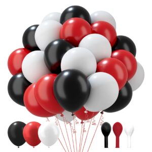 white balloons black red balloons for balloon arch thanksgiving balloon arch memorial day decorations birthday decorations 60pcs 12in graduation decorations wedding decorations fathers day decorations