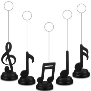 rattanview 5 pcs musical note photo balloon holder table number holders place card holder photo clips holder table decoration for home picture themed party birthday wedding gifts arts