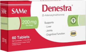 denestra same for dogs & cats - supports liver, joints & cognitive function - detoxication cleansing liver - antioxidants - veterinarian formulated - 200mg - 60 tablets