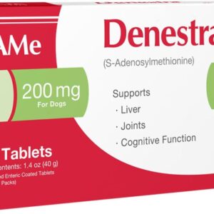 Denestra Same for Dogs & Cats - Supports Liver, Joints & Cognitive Function - Detoxication Cleansing Liver - Antioxidants - Veterinarian Formulated - 200Mg - 60 Tablets