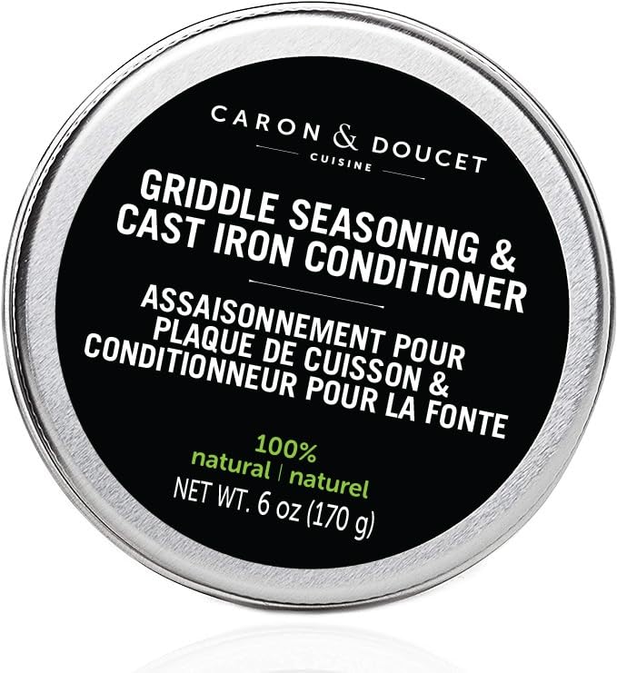 CARON & DOUCET Griddle Seasoning & Cast Iron Conditioner 2 in 1 Formula | Best For Maintaining, Protecting & Conditioning Griddle!