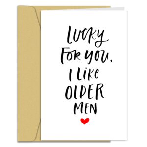 qiyepbro funny birthday cards for men, naughty birthday card for him, humorous older men birthday cards for boyfriend, husband, fiance